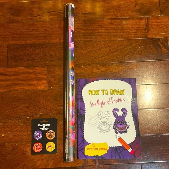 Toys | Five Nights At Freddys Fnaf Drawing Book Poster Pins | Poshmark